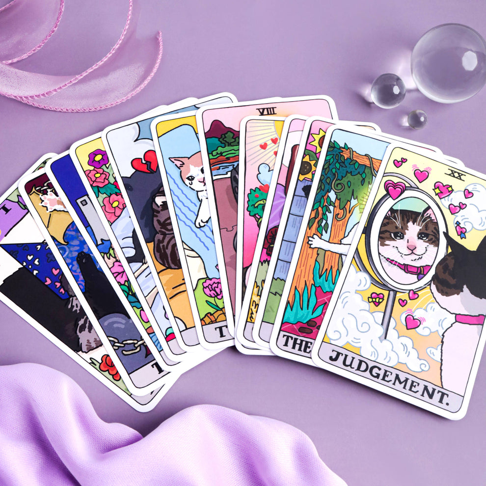 The Original Cat Meme Tarot Deck 22 Major Arcana – Creepy Girl Trap PDX